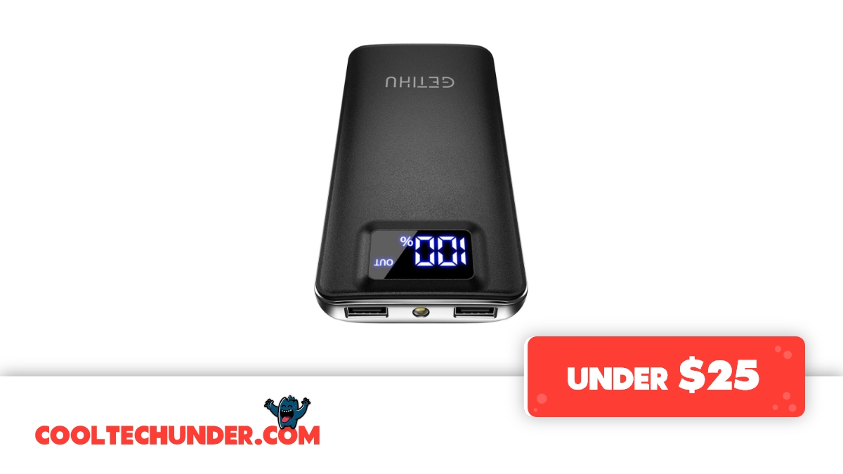 GETIHU Portable Charger, LED Display 10000mAh Power Bank | Cool Tech Under